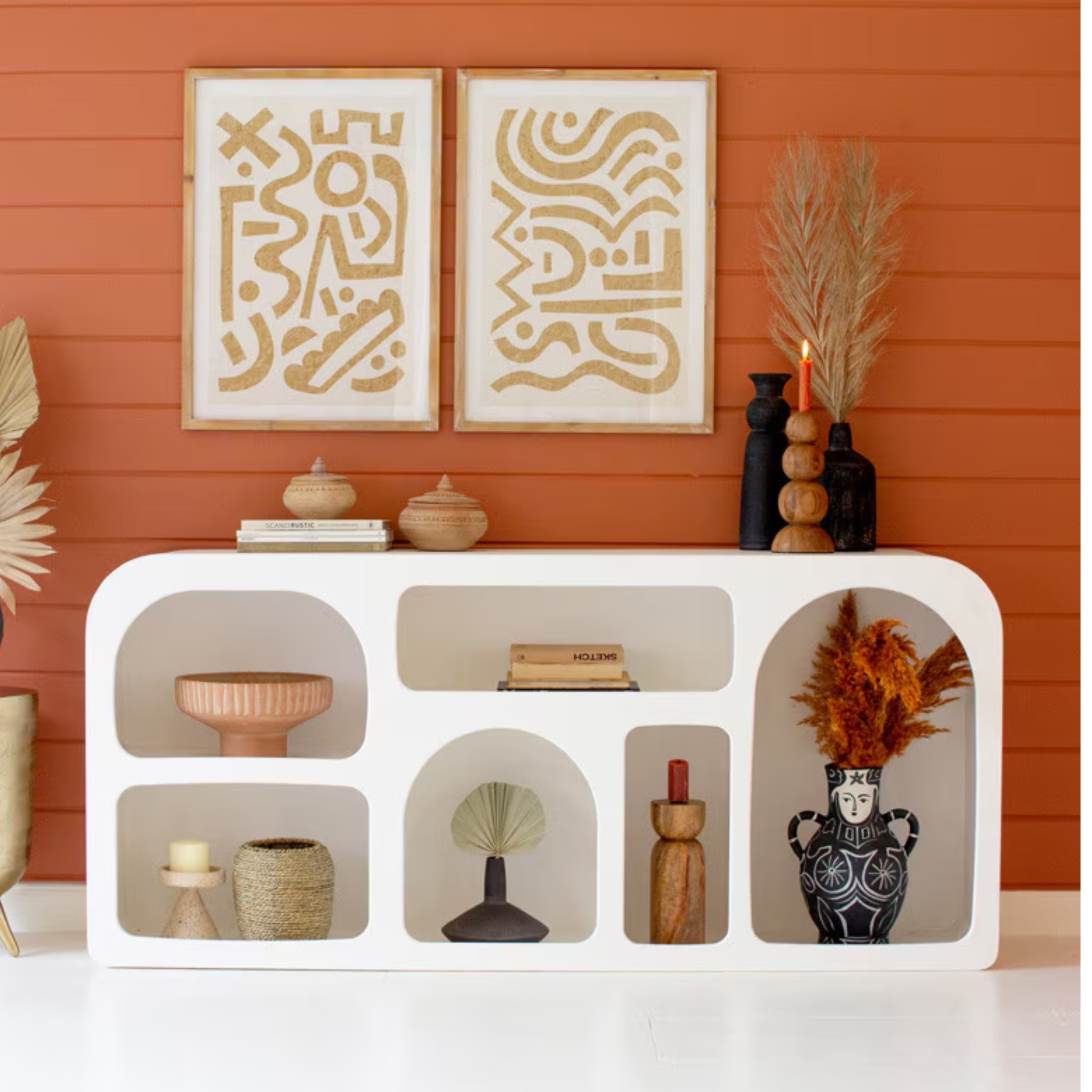 White Cubbie Console – Hamma Galleries